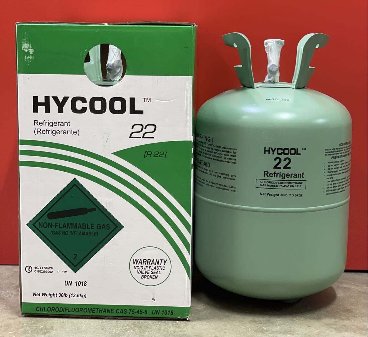 HYCOOL Refrigerant Gas R22 13.6kg/cylinder - Lian Ho Air Cond
