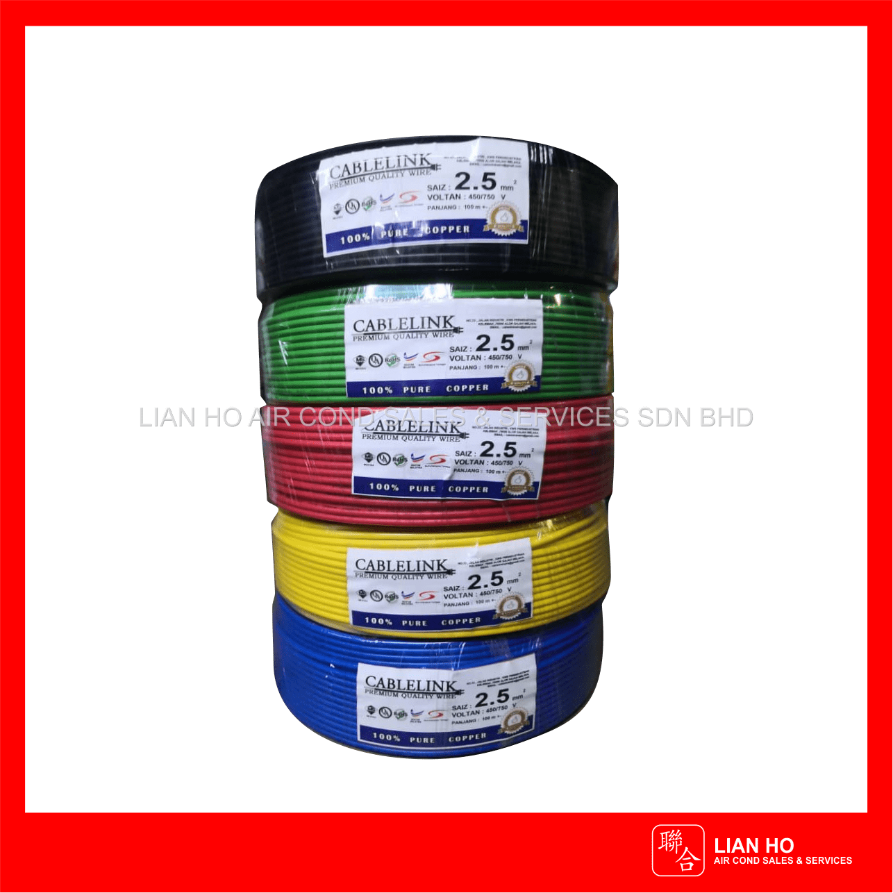 CABLELINK Wire 2 5mm Lian Ho Air Cond